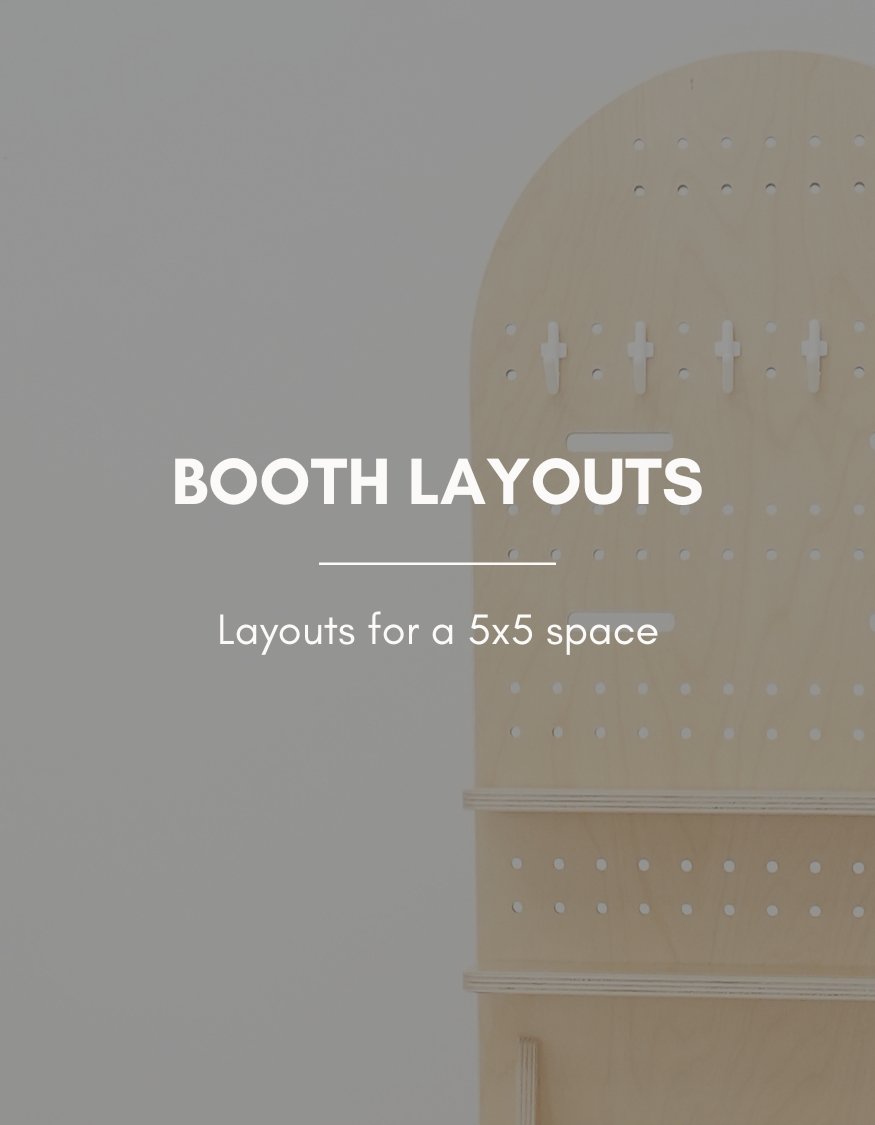 Booth Layouts for a 5x5 Space – Vertical Ledge