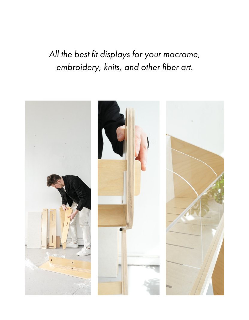 Display Stand Solutions for Fiber Art – Vertical Ledge