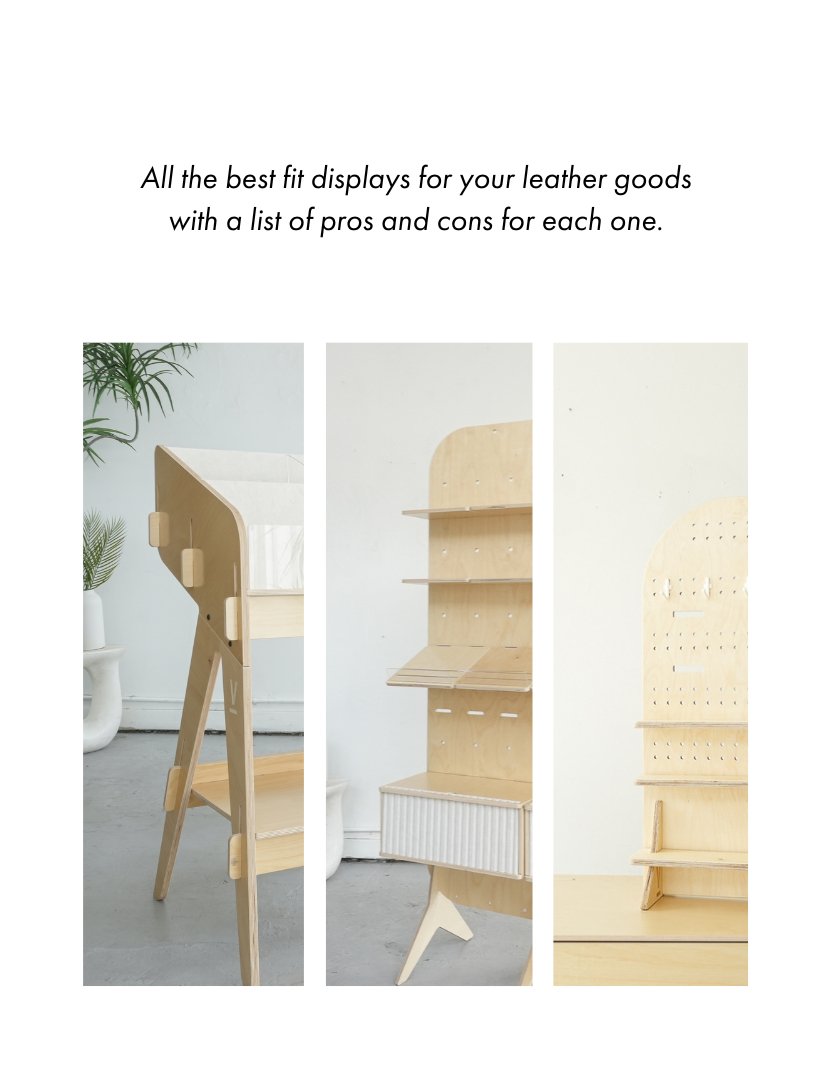 Portable Display Stands for Leather Goods – Vertical Ledge