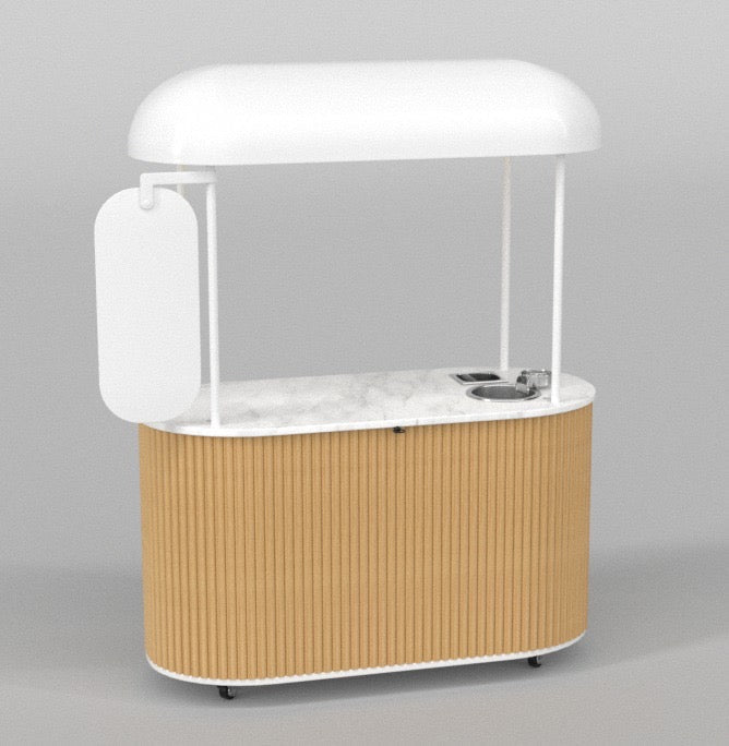Full Service Mobile Coffee Cart – Vertical Ledge