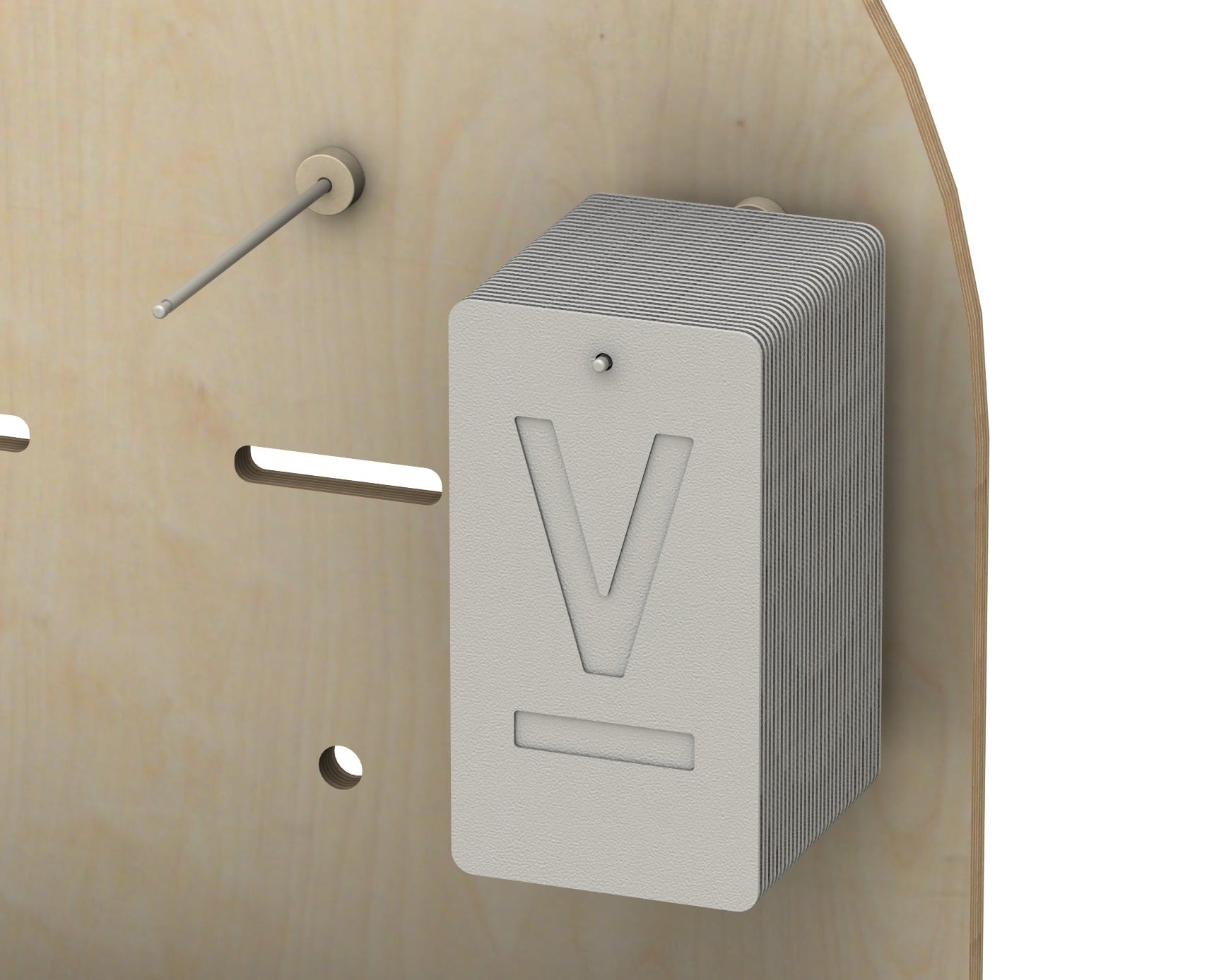 Peg No. 2 for Modular Peg Boards – Vertical Ledge