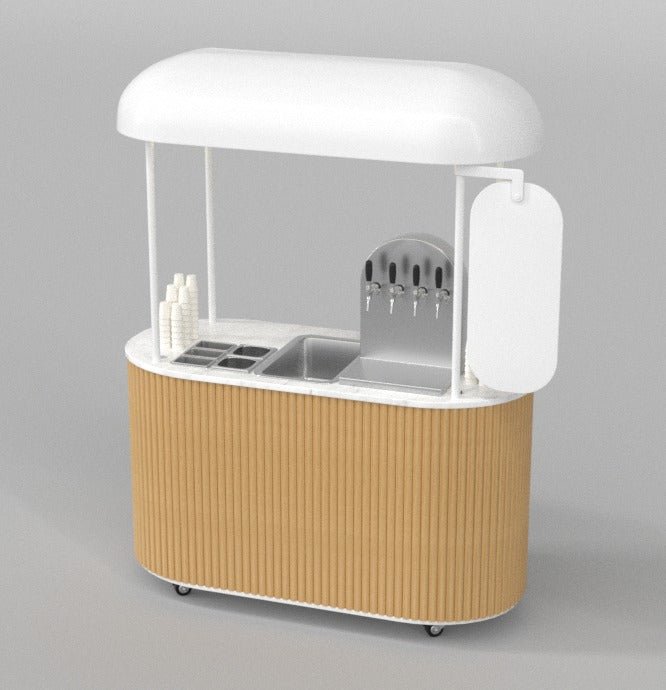 Self-Service Boba Cart - Vertical Ledge